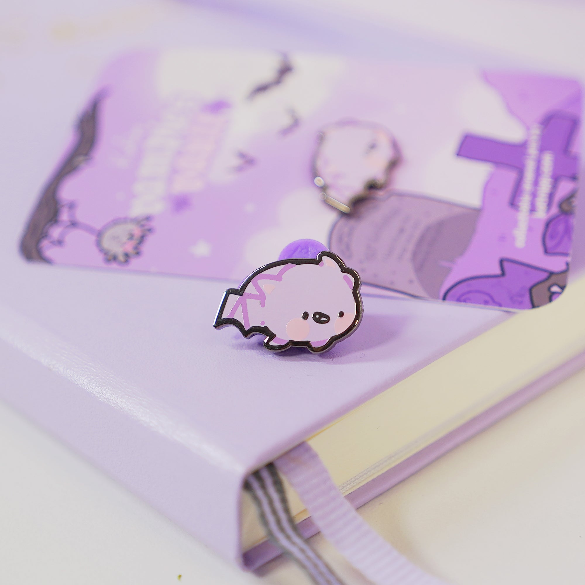 Bartholomew the Bat Enamel Pin | Kawaii Vampire Bat Pin | Cute Hallowe ...