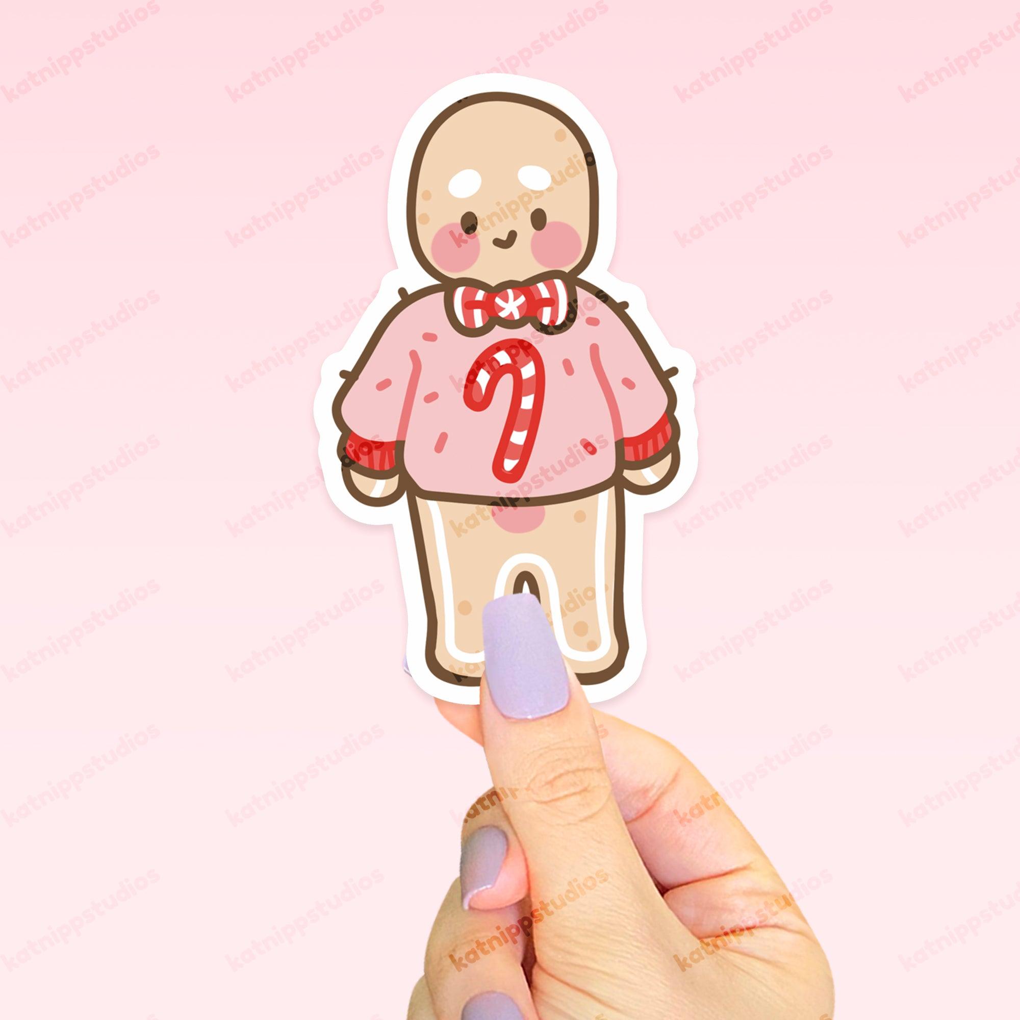 Gingie Christmas Sweater Sticker │ Cute Holiday Vinyl Decal │ Kawaii C ...