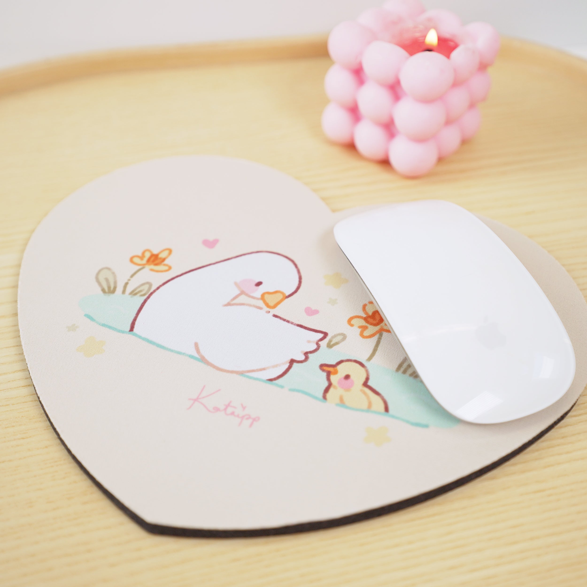 SECONDS – Mother's Day Spring Ducks & Daffodils Heart Mouse Mat | Katn ...