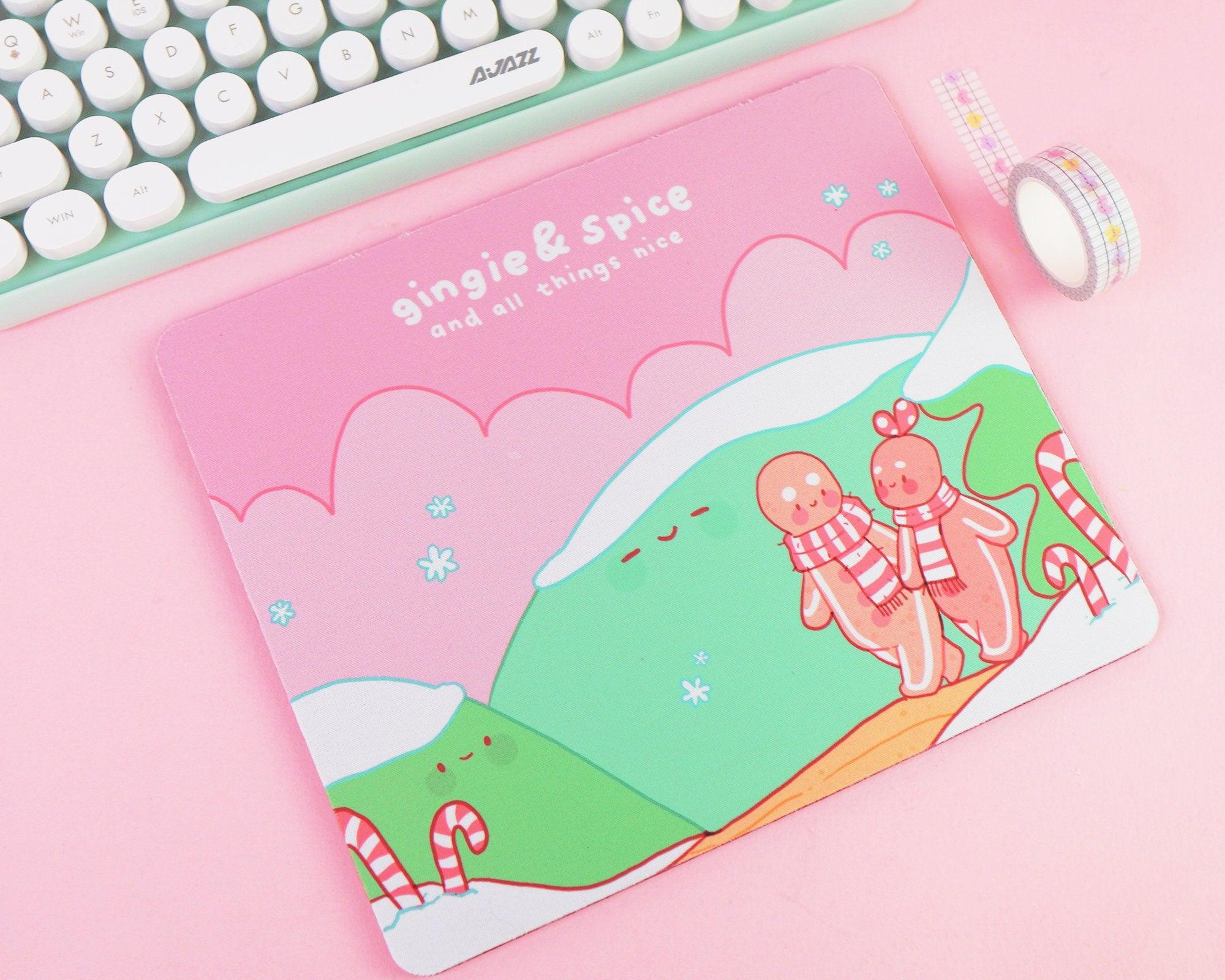Gingie & Spice Mouse Pad │ Cute Kawaii Christmas Desk Décor │ Candy Ca ...